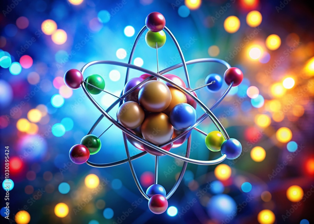 Detailed Atomic Structure of an Oxygen Atom with Electrons, Protons ...