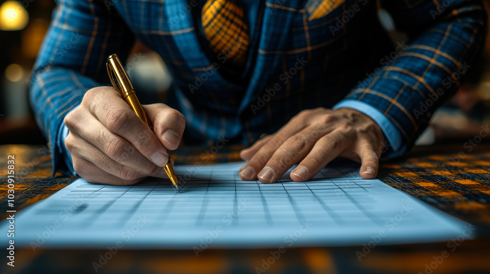 Businessman Checking Project Approval on Performance Checklist with Pen ...