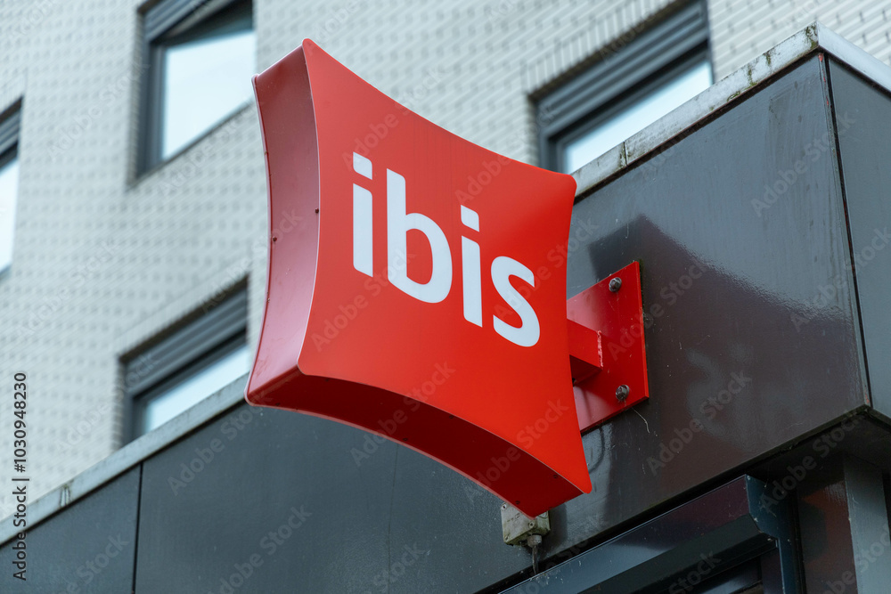 IBIS hotel logo sign Utrecht. A French economy hotels brand operating ...