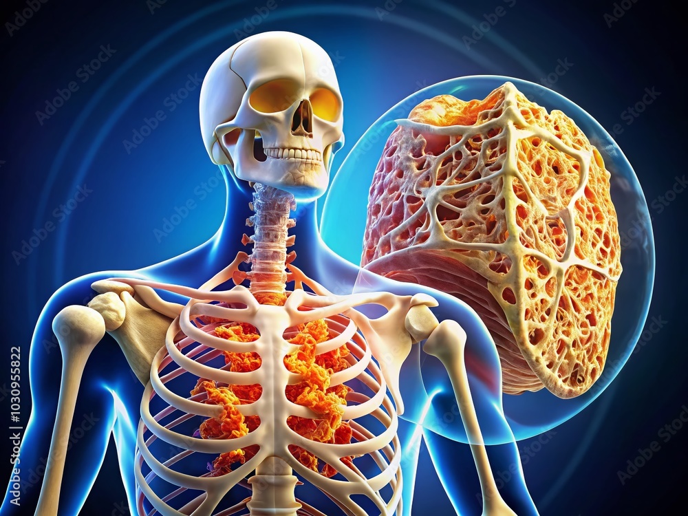 Detailed Osteon Structure Diagram Showcasing Bone Tissue Anatomy and ...