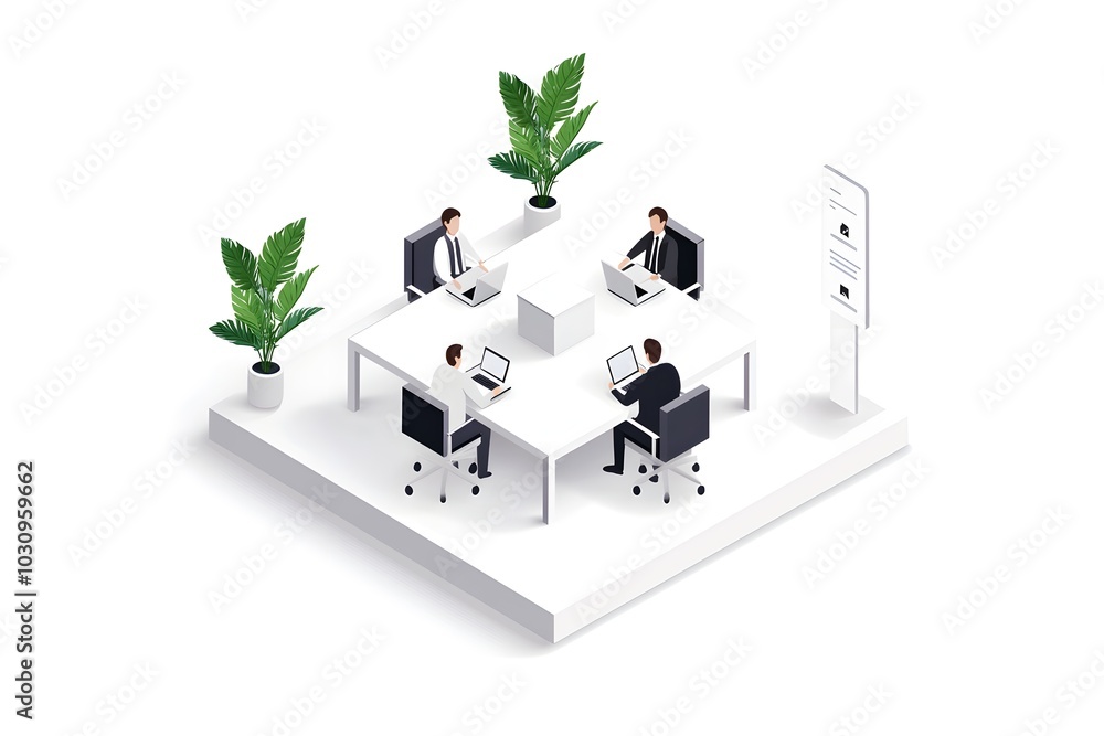 Hybrid meeting setup with both in-office and remote employees on the ...