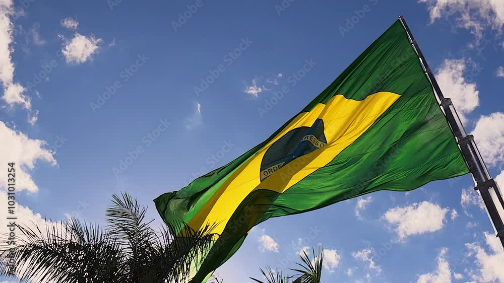 Brazil flag, Brazilian flag, National flag, Flag of Brazil, Waving flag ...
