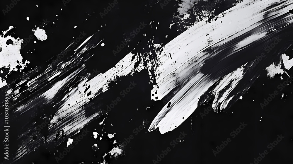 Overlay of newspaper ink stains, on black background, generative ai ...