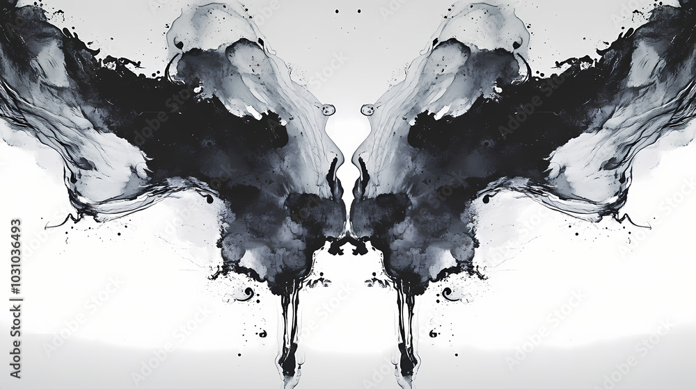 Refined abstract ink blot art for stylish spaces. Ink Blot ...