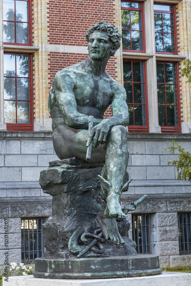 Bronze sculpture of Mercury by the Dutch sculptor Ferdinand Leenhoff in ...