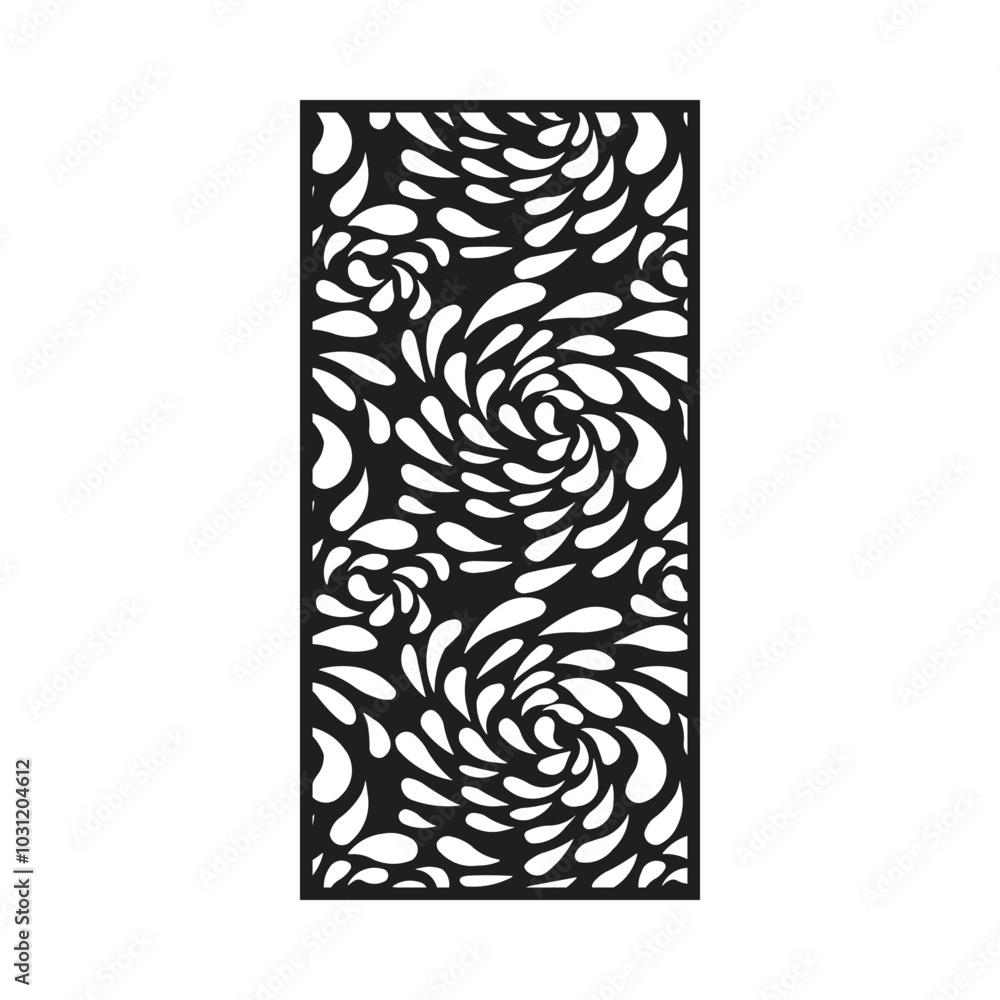 Modern classic laser-cut design for glass engraving, perfect for home ...