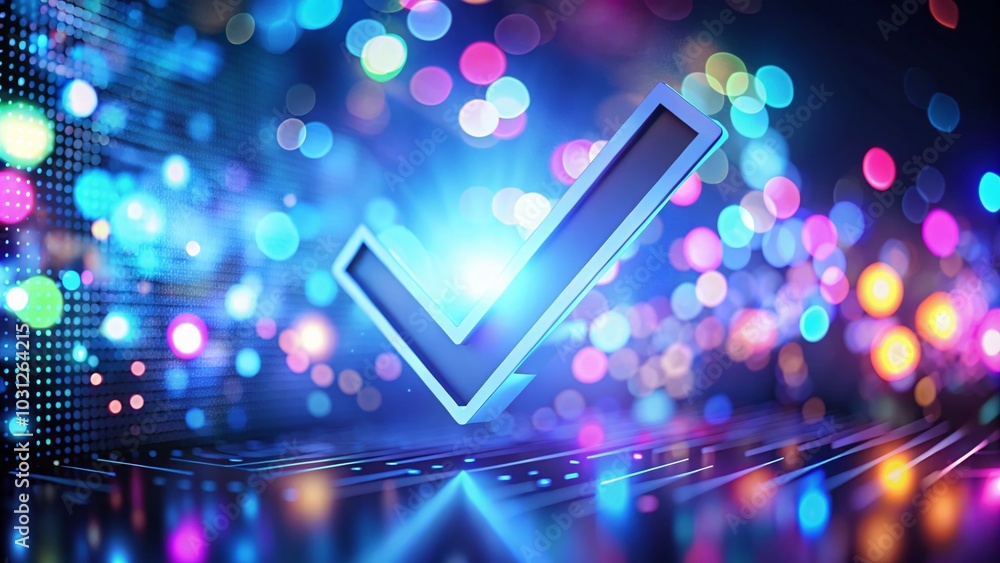 Animated Check Mark Icon for Successful Completion and Approval in ...