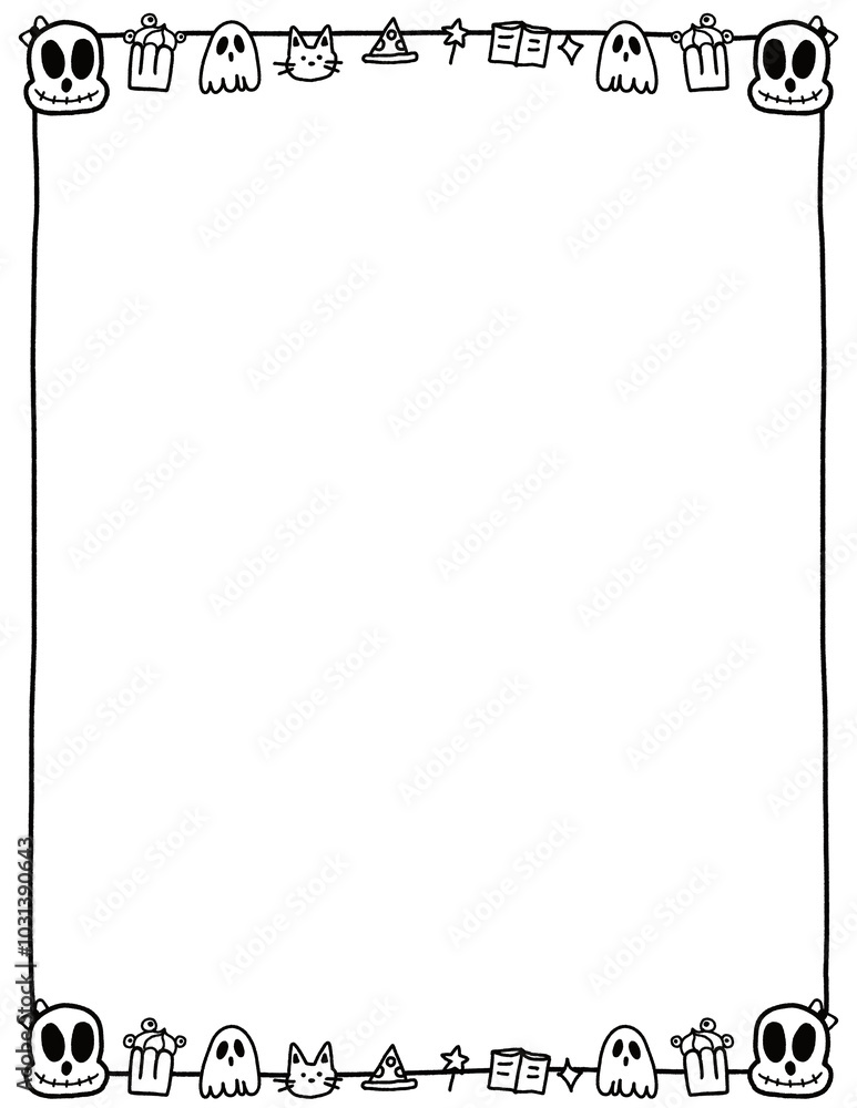 Halloween Worksheet Border, Halloween-Themed Frame for Worksheets ...
