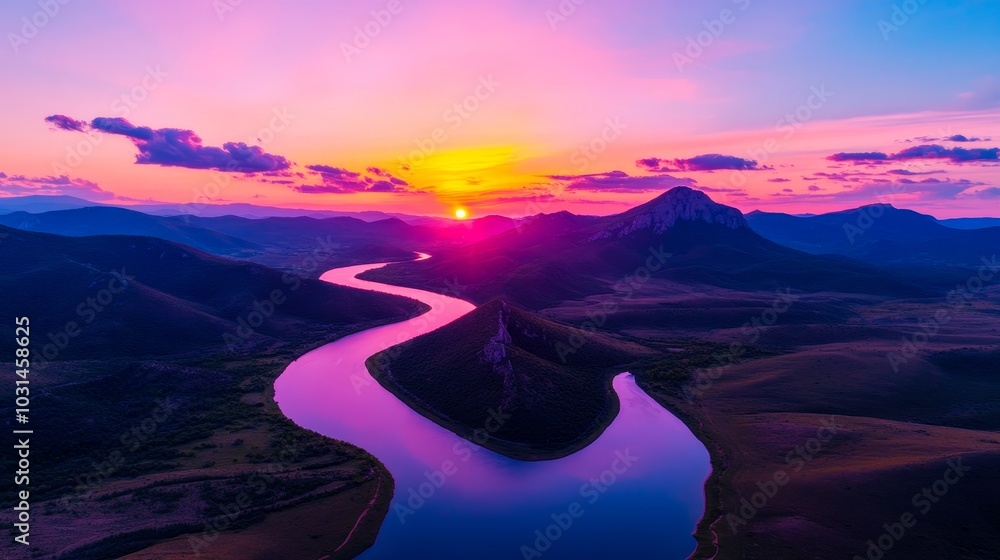 Dusk mountain, ocean view, nature scenery, drone perspective wallpaper ...