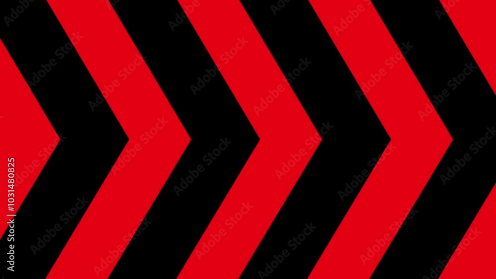 Abstract red right arrow animation seamless loop. Right arrow direction ...