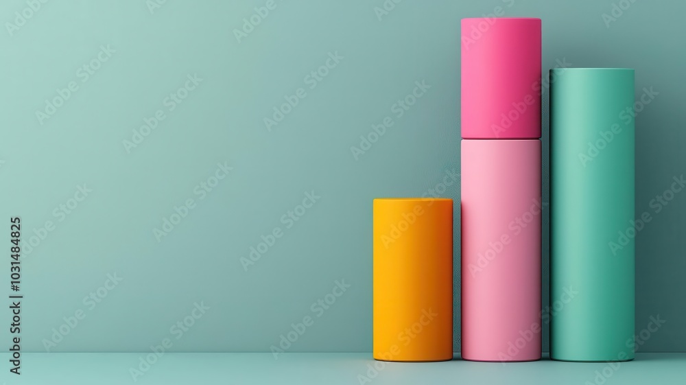 Stacked bar chart showing profit and loss by category, with vibrant ...