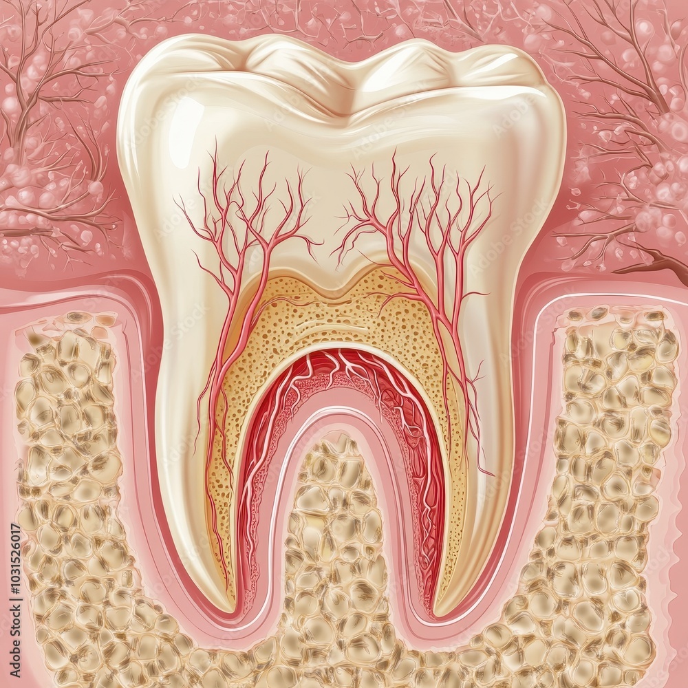 Human Tooth Anatomy - Detailed Illustration of Tooth Structure, Enamel ...