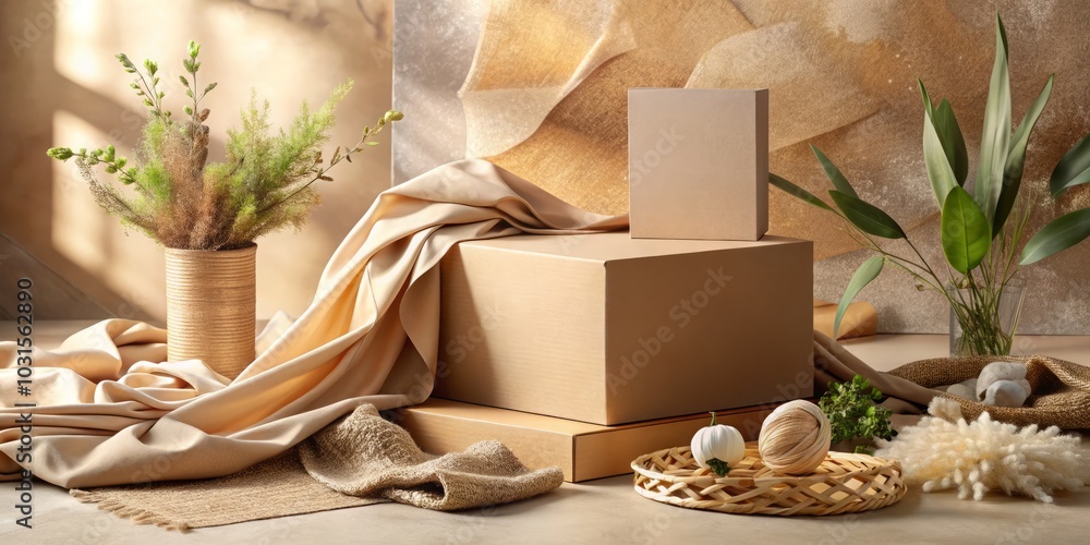 Stylish Fashion Photography Featuring Unique Cardboard Packaging Box ...