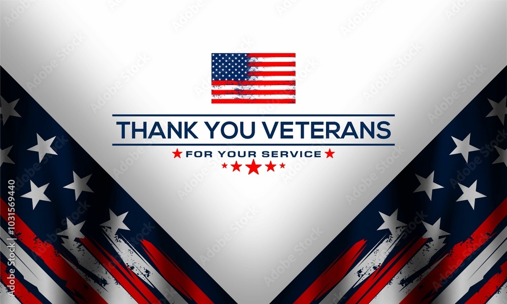 thank you veterans for your service , veterans day , vektor background ...