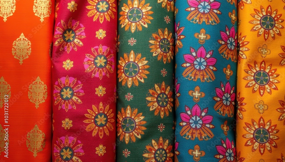 Traditional Indian Textile Patterns Beautifully Arranged as a ...