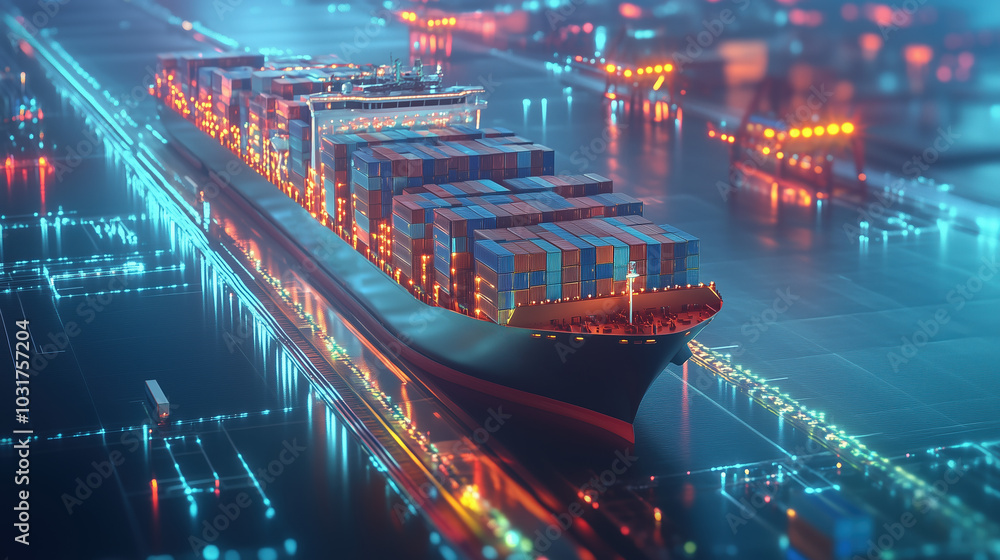 Dynamic Logistics Event Poster Integrating Maritime, Road, and Air ...