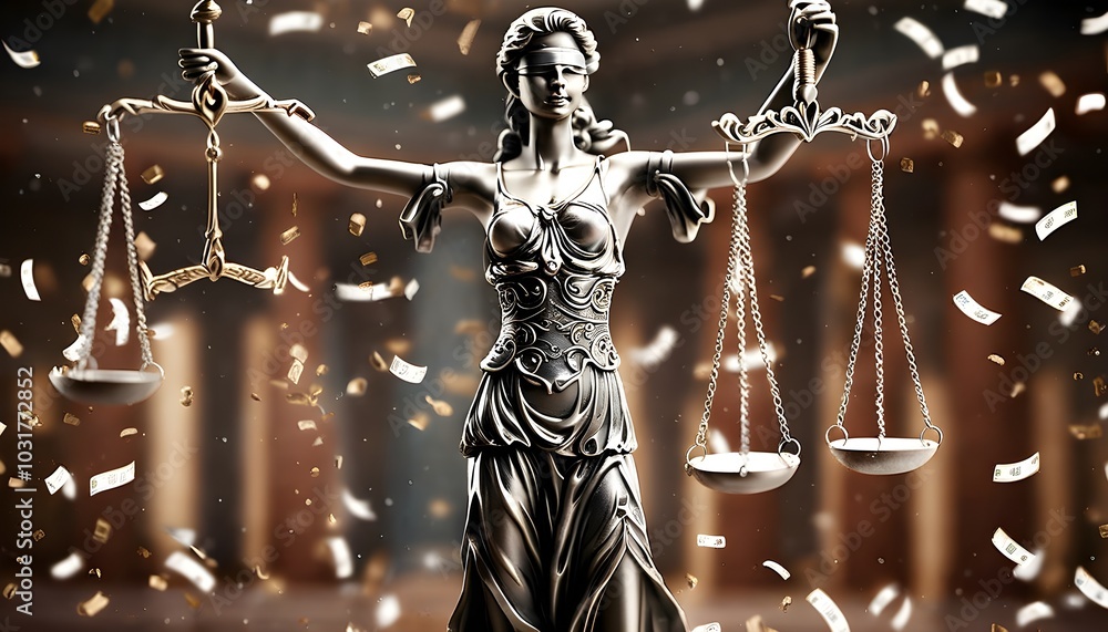 Symbolic representation of impartiality and fairness, Lady Justice ...