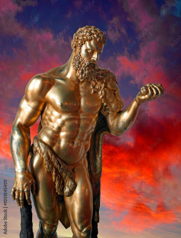 Gilded statue of Hercules in a Spanish major house, Trinidad , Cuba ...