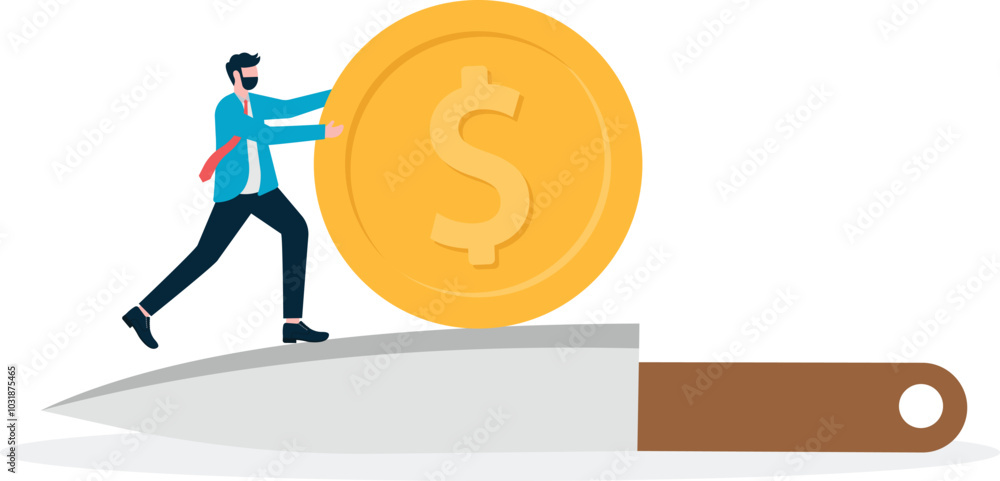 Business financial risks, risky high-risk investments trying to get a ...