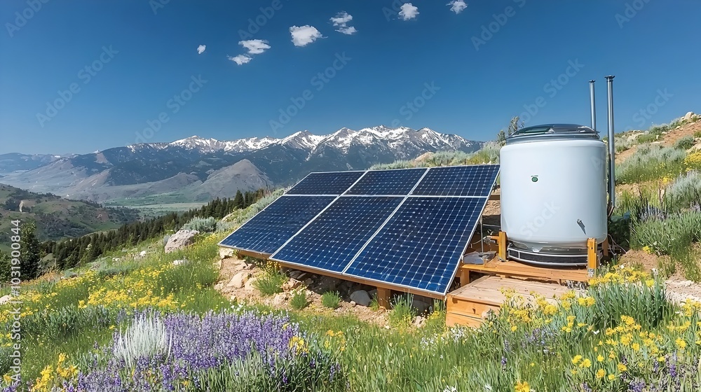 Innovative solar powered water heater tank integrated into a modern ...