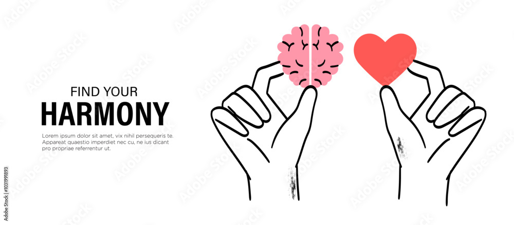 Wellness concept. Body and brain harmony, meditation, exercises or ...