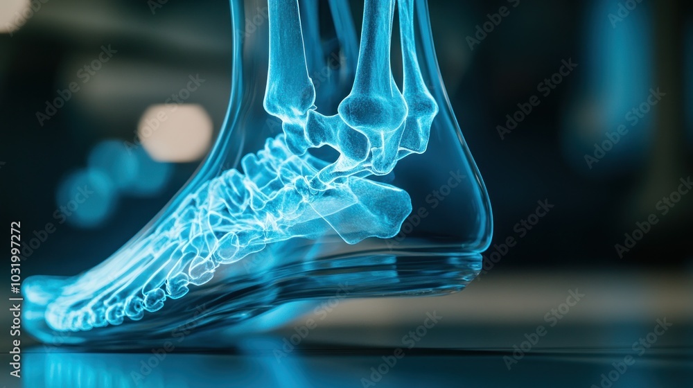 Foot X-ray: Anatomy of a Human Foot Stock Illustration | Adobe Stock