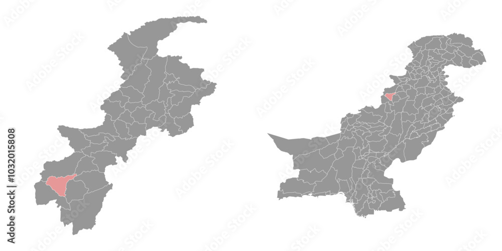 Upper South Waziristan district map, administrative division of ...