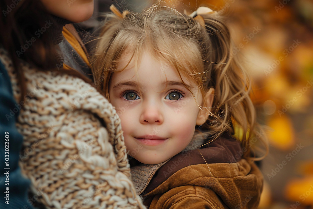 Generative AI image of beautiful autumn fair market with man woman kid ...