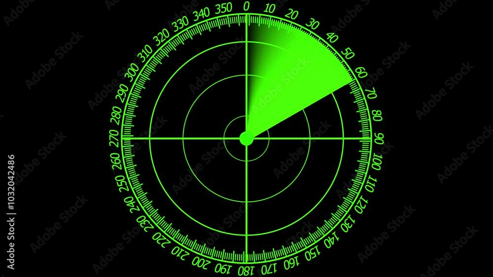 Digital searching system animation. Rader searching security concept ...