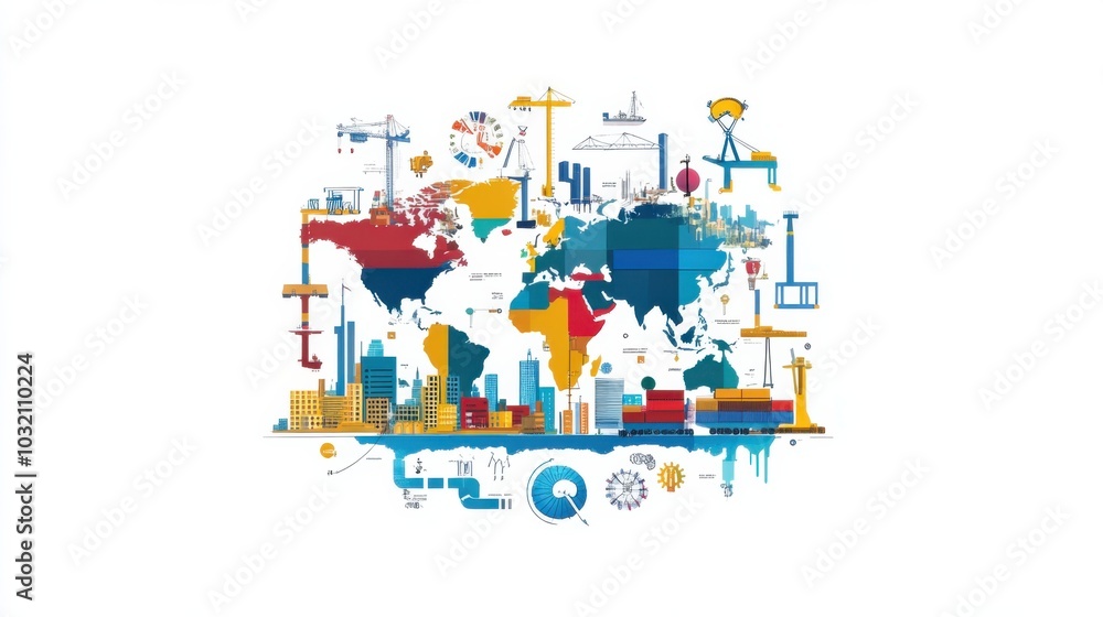 Trade impact on GDP infographic. Featuring comparative visuals on a ...
