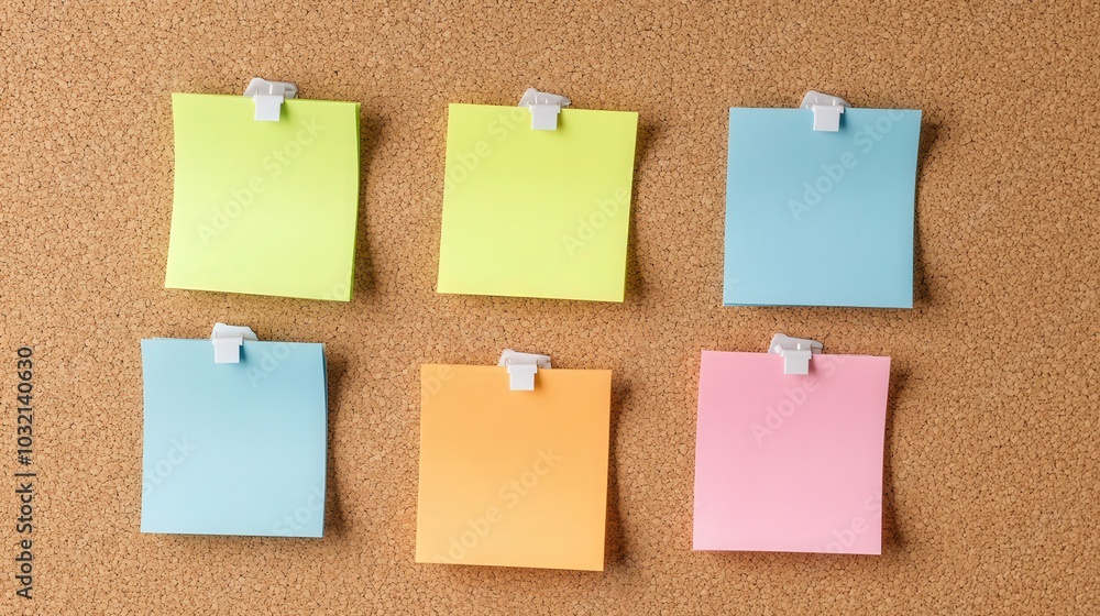Corkboard with Blank Sticky Notes, a versatile organizational tool for ...