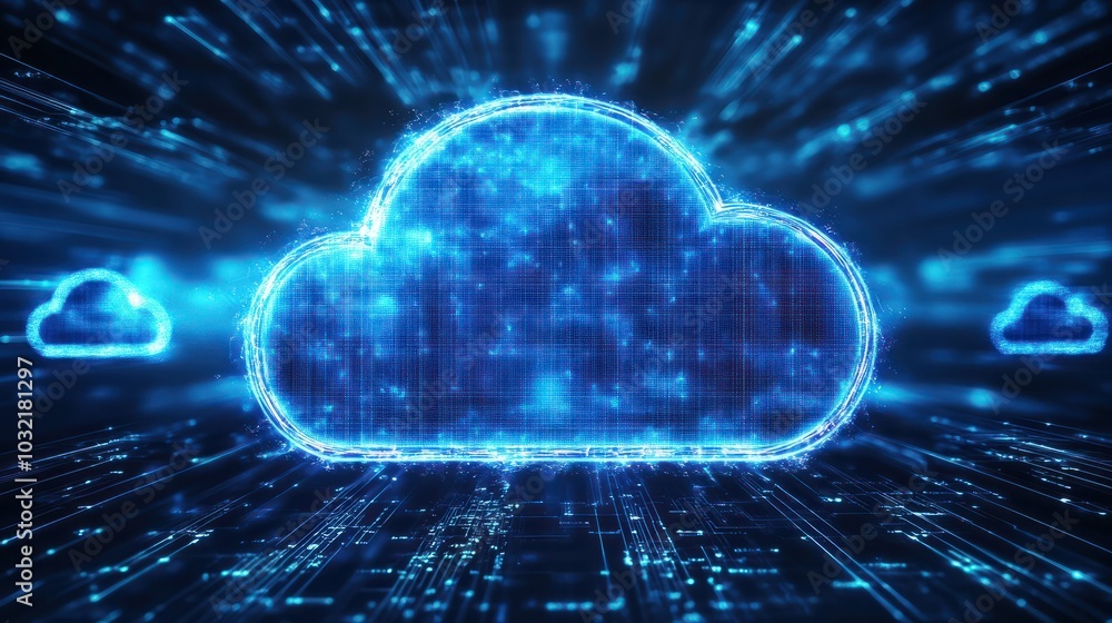 cloud security shield icons on digital background, data protection ...