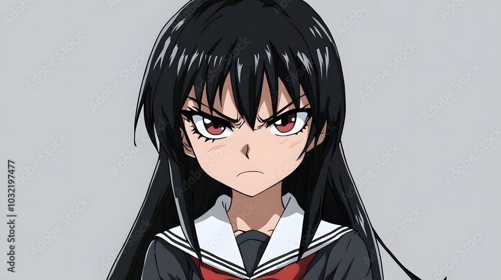 Angry cartoon girl, girl angry expression，Anime girl who tries to get ...