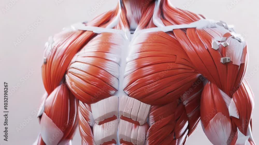 Muscles are the armor of the body: Depict a suit of armor made of ...