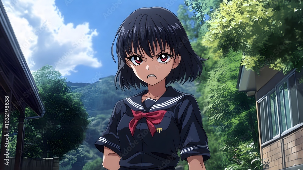 Angry cartoon girl, girl angry expression，Anime girl who tries to get ...