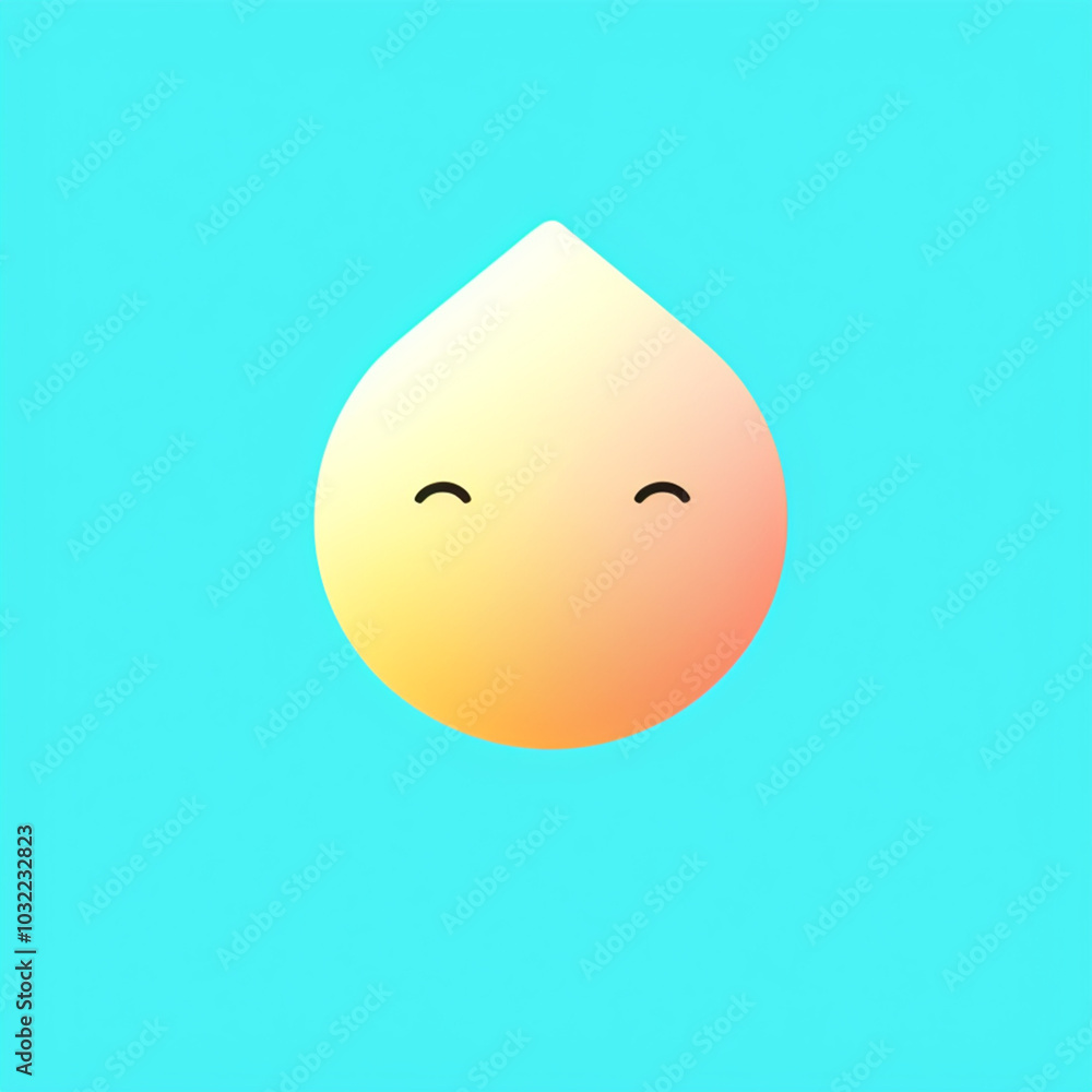 "A yellow water drop with multiple eyes. / Una gota de agua amarilla ...