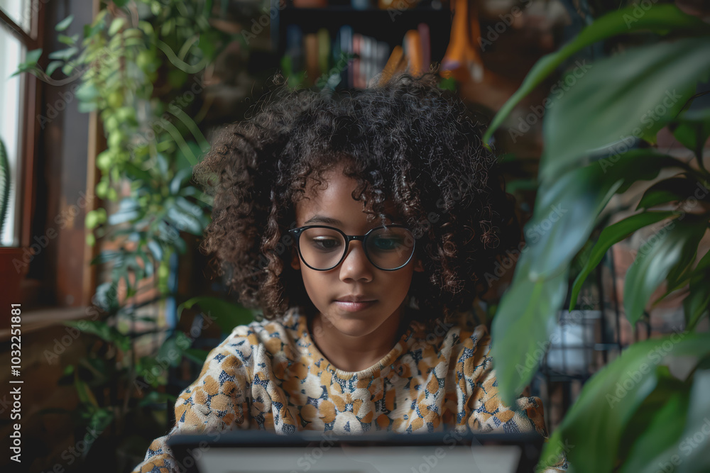 Young girls learning to code on a tablet There are advisors available ...