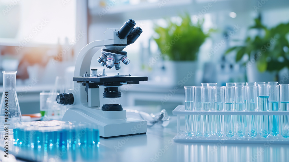 Biotechnology Research Lab with Modern Technology and Equipment A clean ...