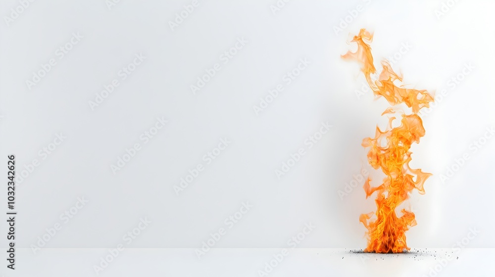 Captivating image of bright fire flames twisting and crackling in ...