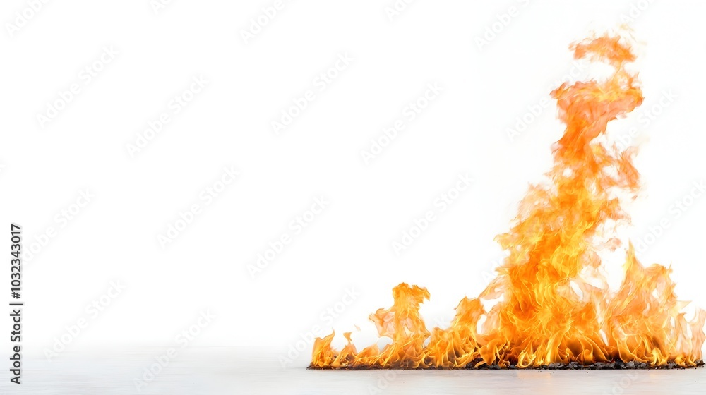 Captivating image of flickering fire flames with bright vibrant colors ...