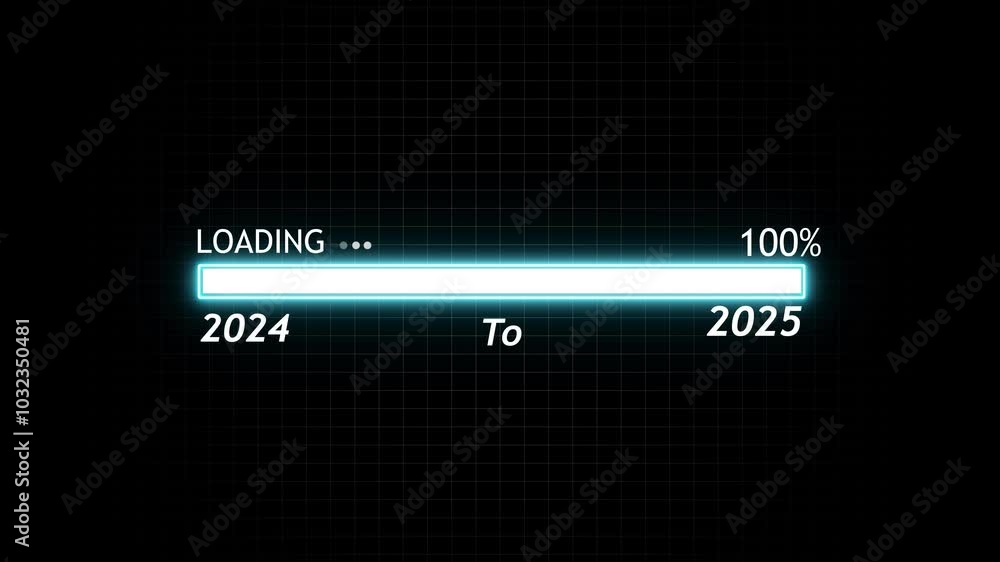 New year 2024 to 2025 loading concept. Year change concept. New year ...