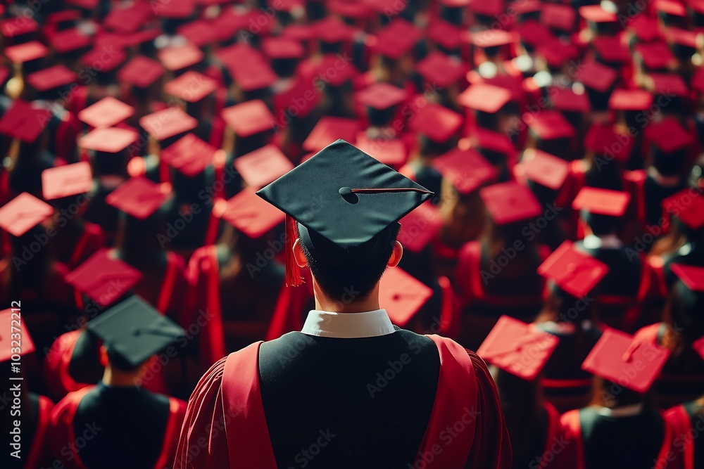 Graduate stands out in crowd of caps and gowns at university ...