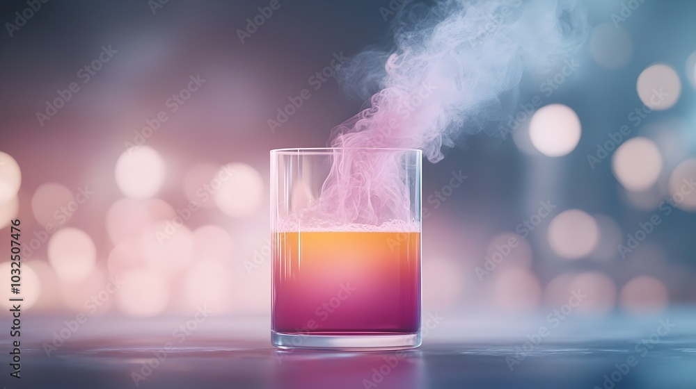 Enchanting Magical Potion Vibrant Colors in a Glowing Beaker Surrounded ...