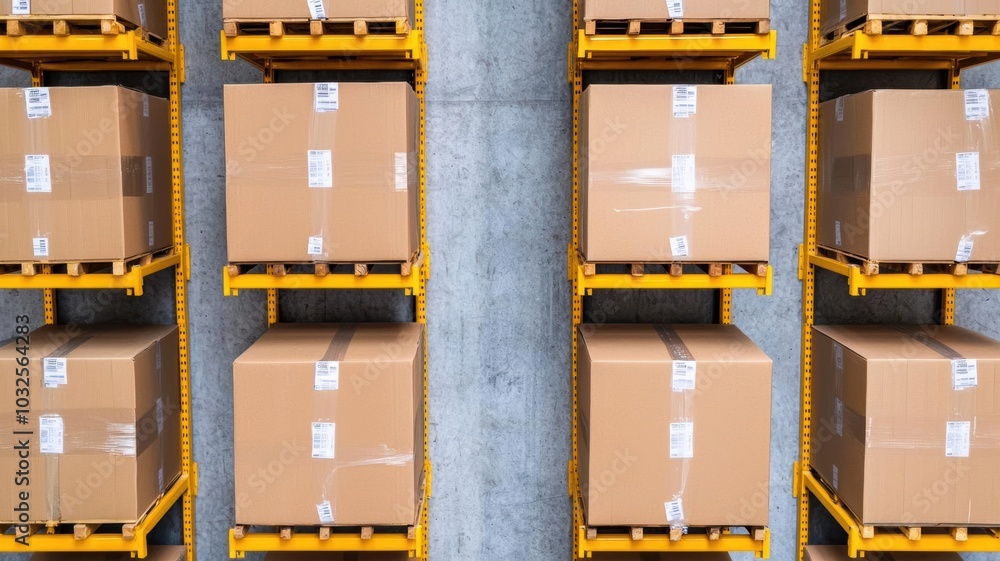 Bird s eye view of warehouse workflow, illustrating strategic cost ...