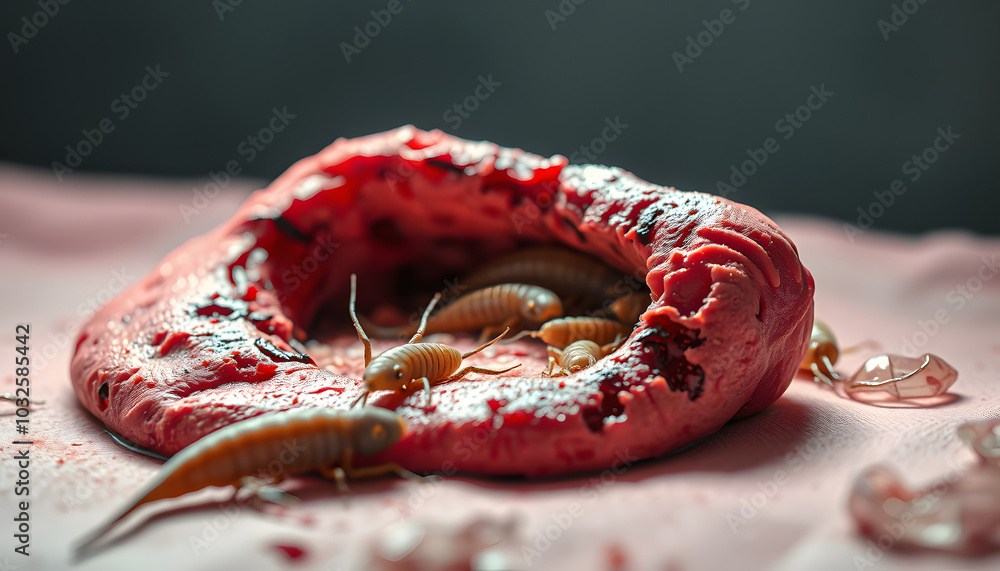 Wound care concept: Symbolizing wound debridement with a fake wound and ...