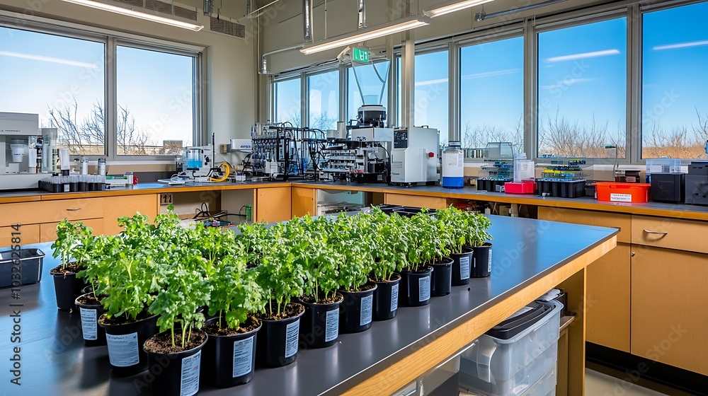 A high-tech biology research center exploring the effects of ...