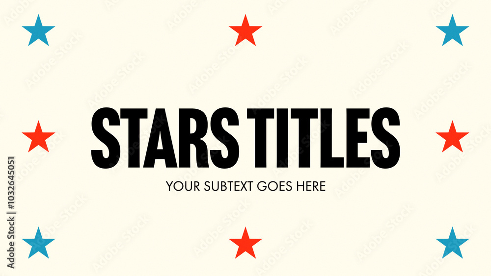 Bold Stars Titles Stock Template | Adobe Stock