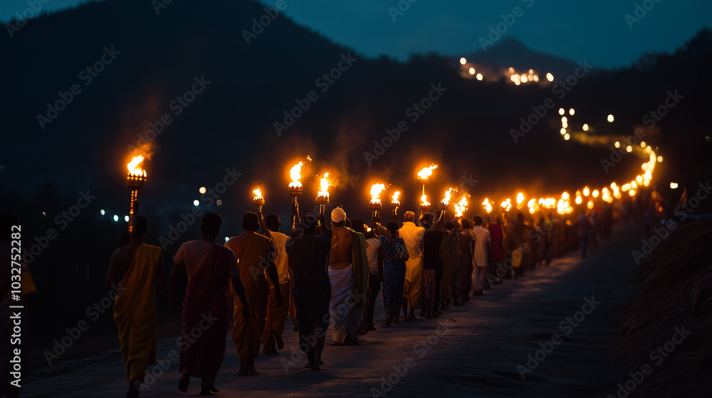 Karthigai Deepam procession around Thiruvannamalai Temple, devotees ...