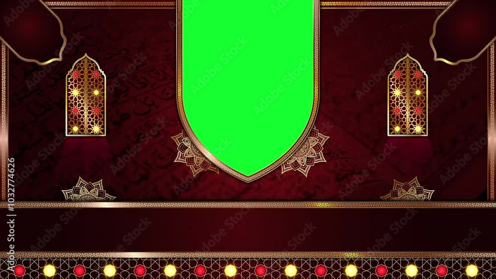 animated luxury islamic Arabic background , muslim design video ...