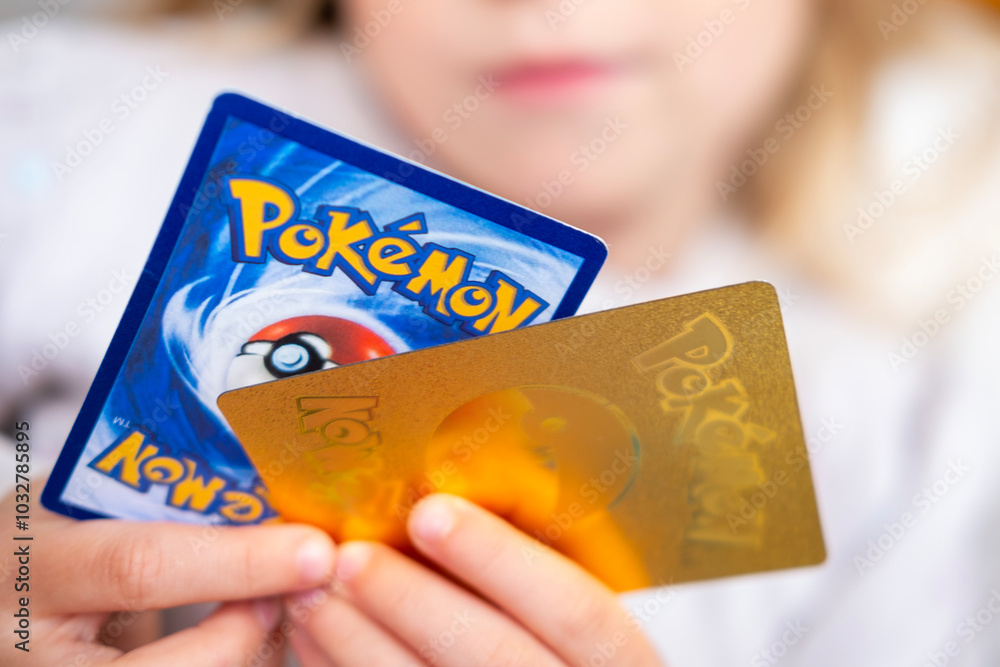 child collecting Pokemon Trading Card Game, Childhood nostalgia meets ...